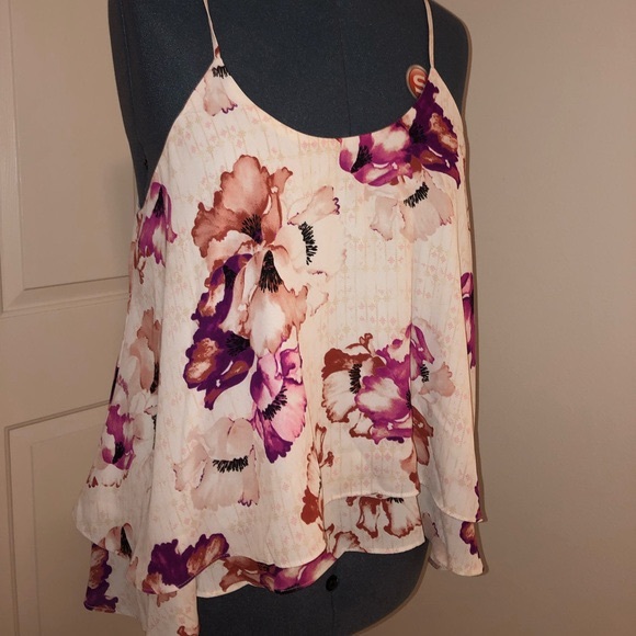 Metaphor | Tops | Blush Watercolor Floral Tank | Poshmark
